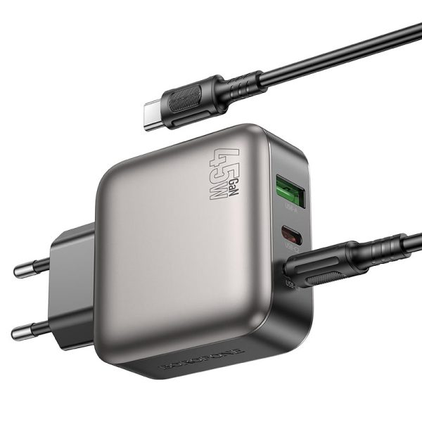 Wall charger BAS56A Absolute PD45W EU set with cable - BOROFONE ...